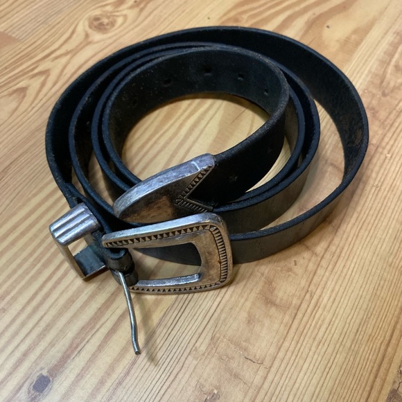 Accessories | Extra Large Leather Black Western Belt Silver Conchos ...
